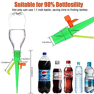 Hengwei Plant Waterer Spikes(18CS), Self Self Plant Watering Device, with Slow Release Control Valve Switch, Automatic Vacation Drip Watering Bulbs Globes Stakes System for Indoor & Outdoor Plants