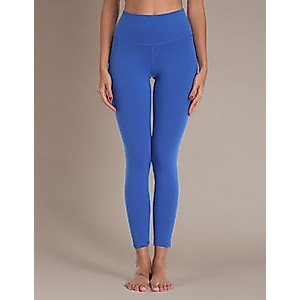 YUNOGA Women's Soft High Waisted Yoga Pants Tummy Control Ankle Length Leggings (M, Royal Blue)