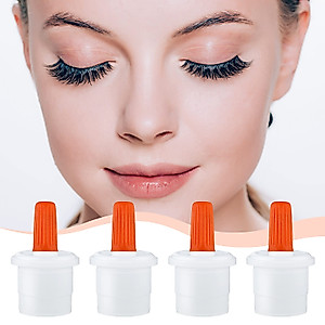 44 Pieces Eyelash Glue Replacement Eyelash Glue Bottle Nozzle Caps Lash Bottle Plug Mouth Tips Eyelash Glue Bottle Plug Glue Bottle Pins Blocking Needle for Home Salon Eyelash Extensions Tools