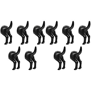DOITOOL 10pcs Purse, Mounted Kitchen Room Wall-Mounted Hook, Hanger Organizer Hangers Towels, Leash Bags, Coat Bathroom Hooks Towel Hanging Home Wall Butt Hook Wall, Bedroom Plastic for