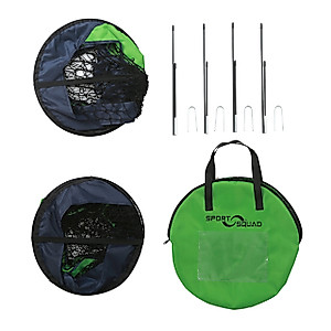 Sport Squad Portable Soccer Goal Net Set - Set of Two 4' Pop Up Training Soccer Goals with Compact Carrying Case - Easy Assembly and Compact Storage - Great for Kids and Adults