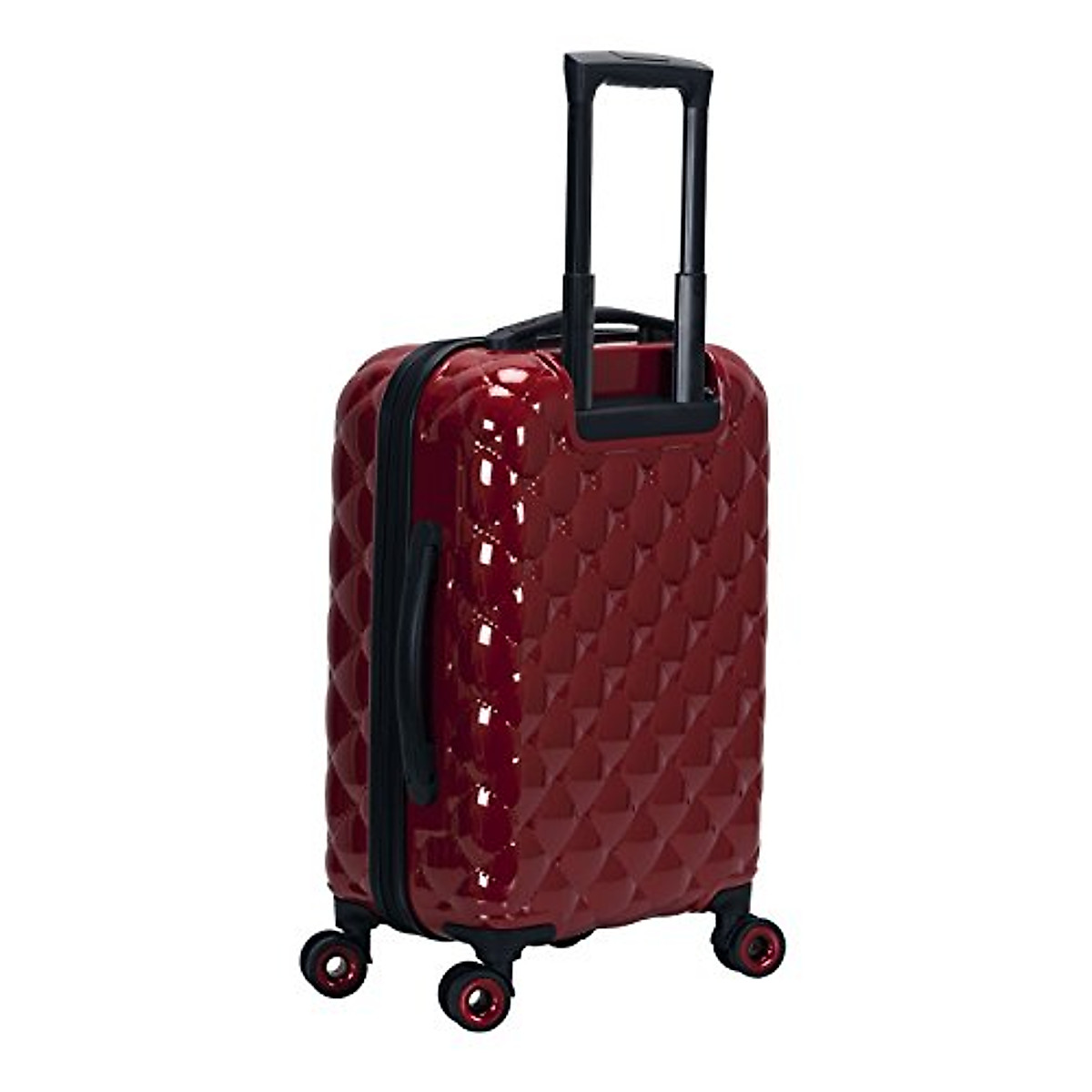 Rockland Quilt Hardside Expandable Spinner Wheel Luggage, Red, 3-Piece Set (20/24/28)