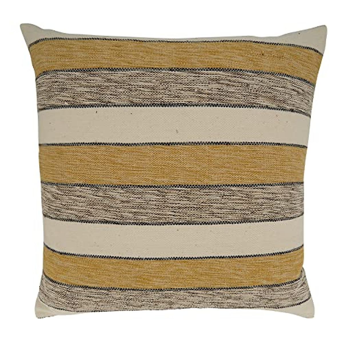 SARO LIFESTYLE Striped Throw Pillow Cover, Multi, 22"