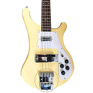 Fixed Metal Bass Guitar Bridge 4 String with Tool Set Hardtail Saddle Bridge for Rickenbacker Guitar parts