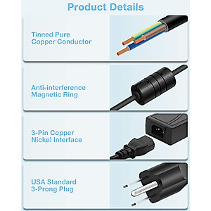 Aclorol 12V Power Supply 12V 6A 72W 100V-240V / 110V - 220V AC to DC Adapter 12 Volt 6 amp Converter 5.5x2.5mm Plug for LED Strip Pixel Rope Light Wireless Router ADSL Cats IP Camera
