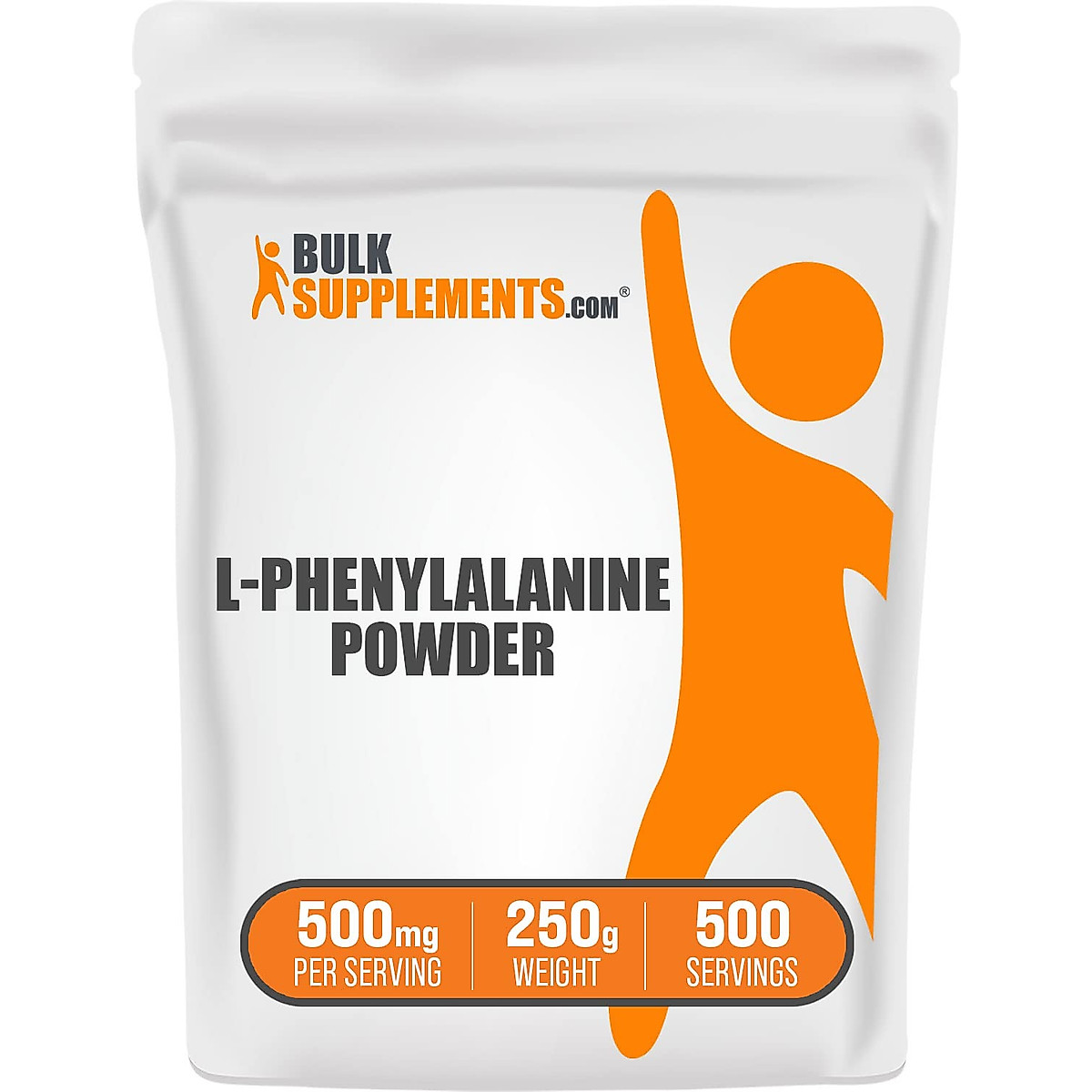BulkSupplements.com L-Phenylalanine Powder - Phenylalanine Supplement, L-Phenylalanine 500mg - Amino Acids Supplement, Gluten Free, 500mg per Serving, 250g (8.8 oz) (Pack of 1)