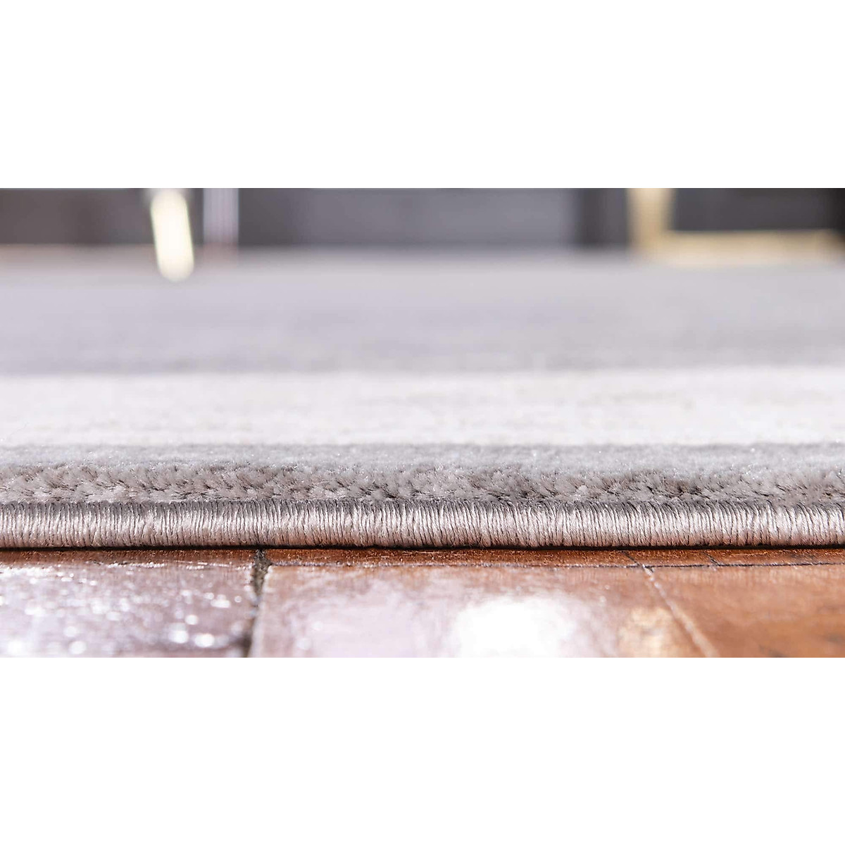 Unique Loom Jill Zarin Uptown Collection Area Rug - Yorkville (8'x 10' Rectangle, Gray/ Ivory)