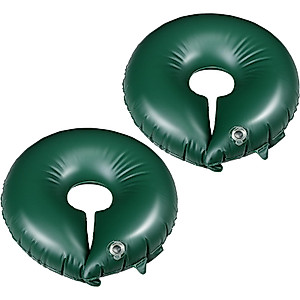 Tree Watering Ring Tree Watering Bag Slow Release PVC Drip Irrigation Water Pouch Automatic Drip System for Planting Gardening Trees and Shrubs, Green (4 Pack, 10 Gallon)