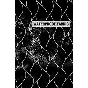 Outdoor Pillows 18x18 Waterproof Outdoor Pillow Covers, Black Wave Line Printed Polyester Throw Pillow Covers Garden Cushion Decorative Case for Patio Couch Decoration Set of 2, Black Texture