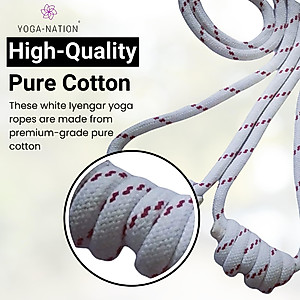 YOGA-NATION Iyengar yoga wall ropes(2 long & 2 small ropes)