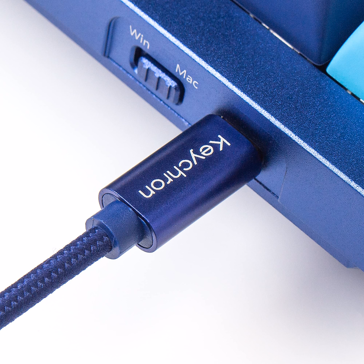 Keychron Q2 Wired Custom Mechanical Keyboard, QMK/VIA Programmable Macro, Full Aluminum, Hot-Swappable Gateron G Pro Red Switch, 65% Layout Double Gasket Compatible with Mac and Windows - Blue