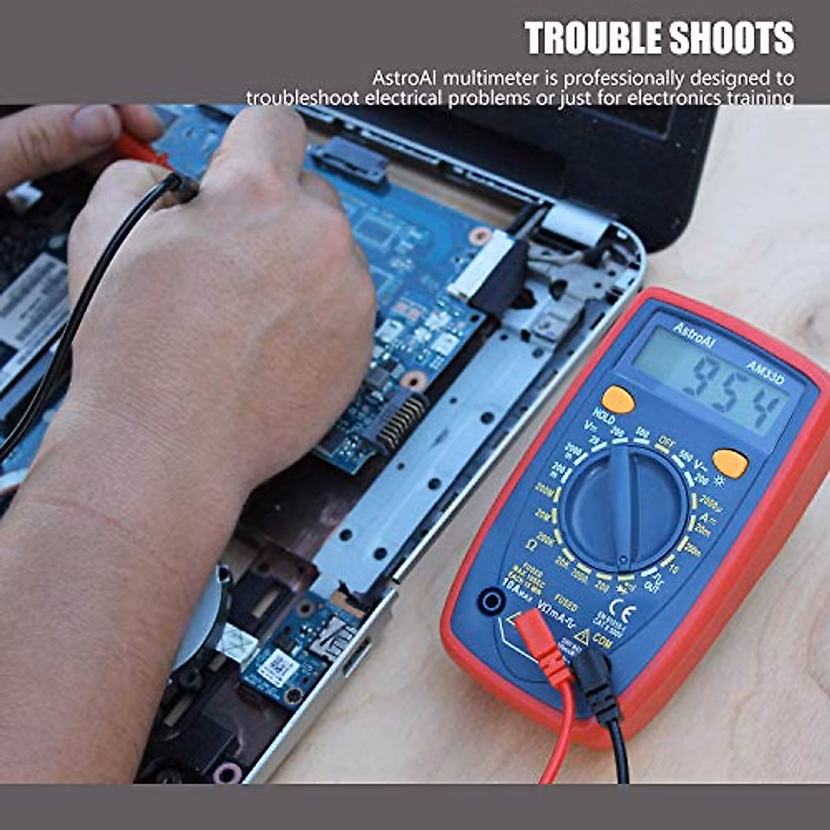 AstroAI 33D DC Current Digital Multimeter and New TRMS 2000 Counts AC/DC Current Voltage Resistance Capacitance Continuity Meter