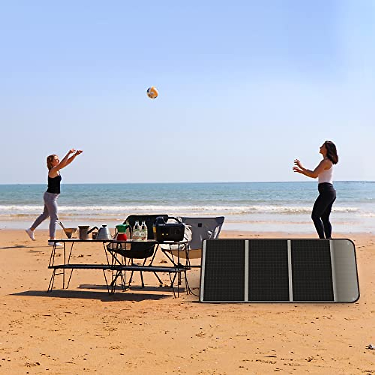 Shawllar 100 Watt Portable Solar Panel for Camping, Waterproof Foldable Solar Panels with USB Output for Sports, Solar Panel Chargers for Jackery Explorer/Bluetti/Ecoflow/Anker/Goal Zero Power Station