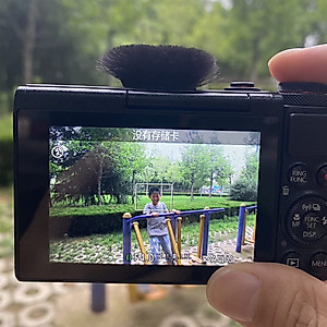 Camera Mic Wind Muff For Canon G7X Mark II Dead Cat Windscreen Microphone Cover For Series Of AS300 G7X2 (Black)