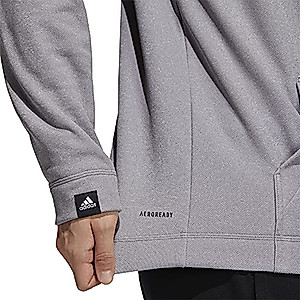 adidas Men's Game and Go Pullover Hoodie, Grey/Solid Grey, Medium