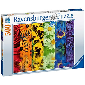 Ravensburger 16446 Floral Reflections 500 Piece Puzzle for Adults - Every Piece is Unique, Softclick Technology Means Pieces Fit Together Perfectly