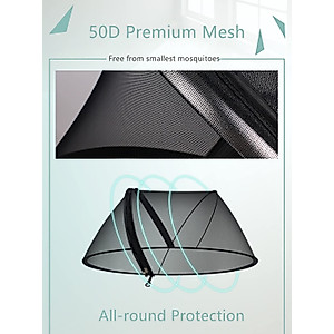 Mosquito Netting for Baby Stroller Full Cover Breathable and Stretchable Net Portable & Durable Zipper Mesh Mosquito Net Easy to Install for Infant Car Seat Bassinets Carrycot Cradles Black