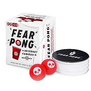 Fear Pong: Refreshed Edition – Unleash Your Wild Side – The Daring Adult Card Game by Cut – Contains 200+ Horrible Dares – Extreme Beer Pong for Parties and Game Night