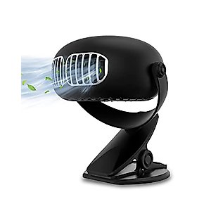 Kaylocheer Clip On Fan, Baby Stroller Fan, 4000mAh, 360° Rotation, Cool & Quiet, 3 Speeds, USB Charging, Convenient Travel Tool.(natural black)