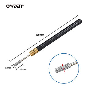 OWDEN 2Pcs. Leather Edge Dye Tool,Ebony Wood Handle, Double Bearing configure for Smooth Rolling.Edge Dye Roller Leather Edge Oil Printing Tool for Leather Craft Working