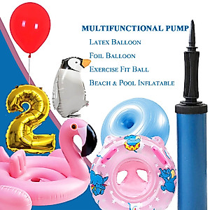 Dual-Way Manual Balloon Pump, 2-Pack Random Colors, Handheld Air Pump for Kids’ Party Balloon Supplies, Balloon Inflator by Hand, Manual Pump for Children's Party Balloons, 2-Pack Classic