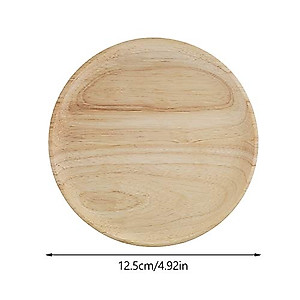Wooden Serving Tray, Elegant Round Wood Tea Tray Sushi Snacks Fruits Serving Plate Dish for Home Restaurant tray basket Wooden Tea Tray(Diameter12.5cm)