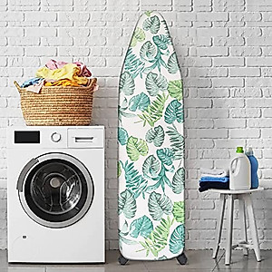 Ironing Board Cover and Pad 15x54 Inch, Iron Board Cover with Padding, Iron Board Cover Large Fits All Standard Sizes, Silicone Coating, Scorch Resistant, Extra Thick Covers with Elastic Edge