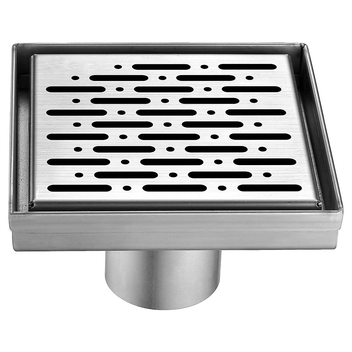 Dawn LRO050504 Contemporary Rio Orinoco River Series Square Shower Drain, 5"