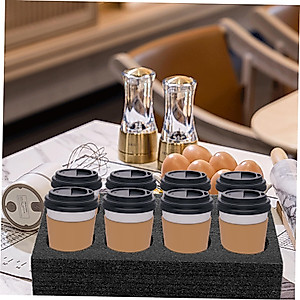 5pcs Milk Tea Cup Holder Disposable Takeout Cup Carrier Coffee Cup Tray Cup Holder Insert Take Out Coffee Cup Holder Water Bottle Carrier Door Holder Hot Stacker Epe re-usable