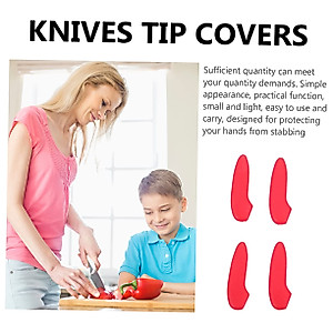 Anneome 120 Pcs Tip Set Knives Protector Guards Tile Cutter Protector Knives Blades Protector Covers or Sleeves Curved Knives Blades Cover Chef Ceramic Tile Handguard Plastic