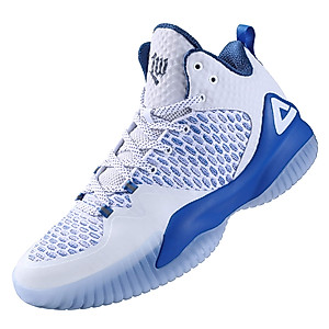 PEAK High Top Mens Basketball Shoes Streetball Master Breathable Non Slip Outdoor Sneakers Cushioning Workout Shoes for Fitness