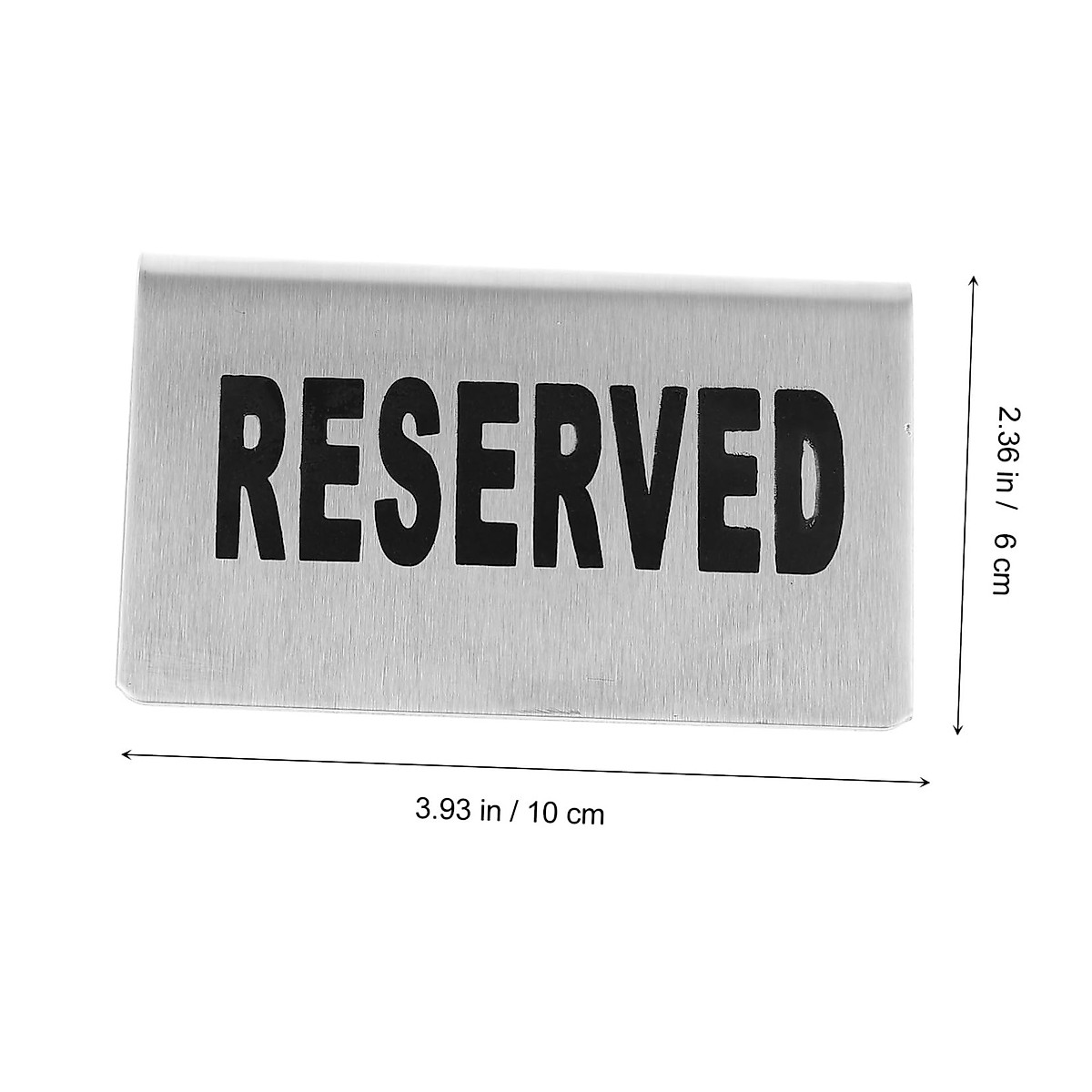 Zerodeko 4pcs Stainless Steel Plate Mini Beer Mugs Dollhouse Table Reserved Signs Metal Tabletop Restaurant Reserved Sign Chair Tent Reserved Signs for Layout Card Banquet Wedding