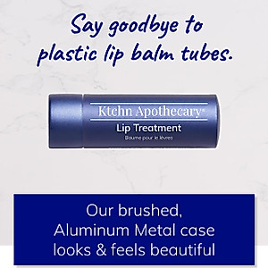 Ultra-Hydrating Lip Treatment, 100% Natural Lip Balm, Lip Moisturizer + Conditioner-in-1, Hydrate, Nourish, Soften, Smooth Lines, Rejuvenate Dry Lips, Freshly-Made with Food-Quality Ingredients, Ultra-Premium Aluminum Tube, for Women + Men, Pack of 2