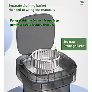 xixibuy Mini portable washing machine with spin, Portable washer for Underwear, Baby Clothes, or Small Items, for Apartments, Camping, Travel(12L-Purple)