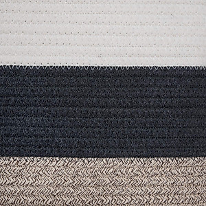 Extra Large Cotton Rope Basket Woven Basket Storage Baby Laundry Hamper with Handles for Nursery Laundry, Clothes, Toys, Blanket, Magazines, Towels, Home Organize Container 21.7" x 21.7" x 13.8"