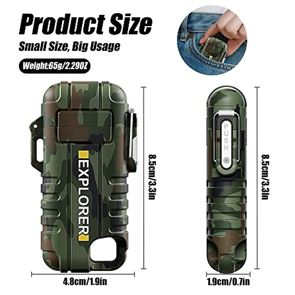 Bistfy Electric 360 Flexible Rechargeable USB Lighter, Type C Arc Plasma Windproof and Waterproof Flameless Grill Lighter for Candle Aromatherapy Camping BBQ Gas Stove