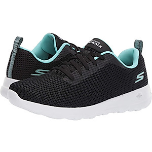 Skechers Women's Go Walk Joy Upturn Sneaker, Black/Aqua, 10