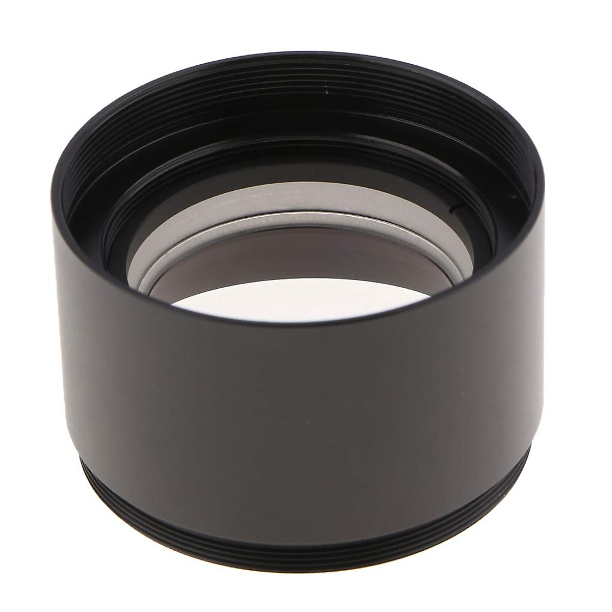 Prettyia 0.5X Auxiliary Barlow Objective Lens 48mm Thread Mount for Stereo Microscope Working Distance 165mm