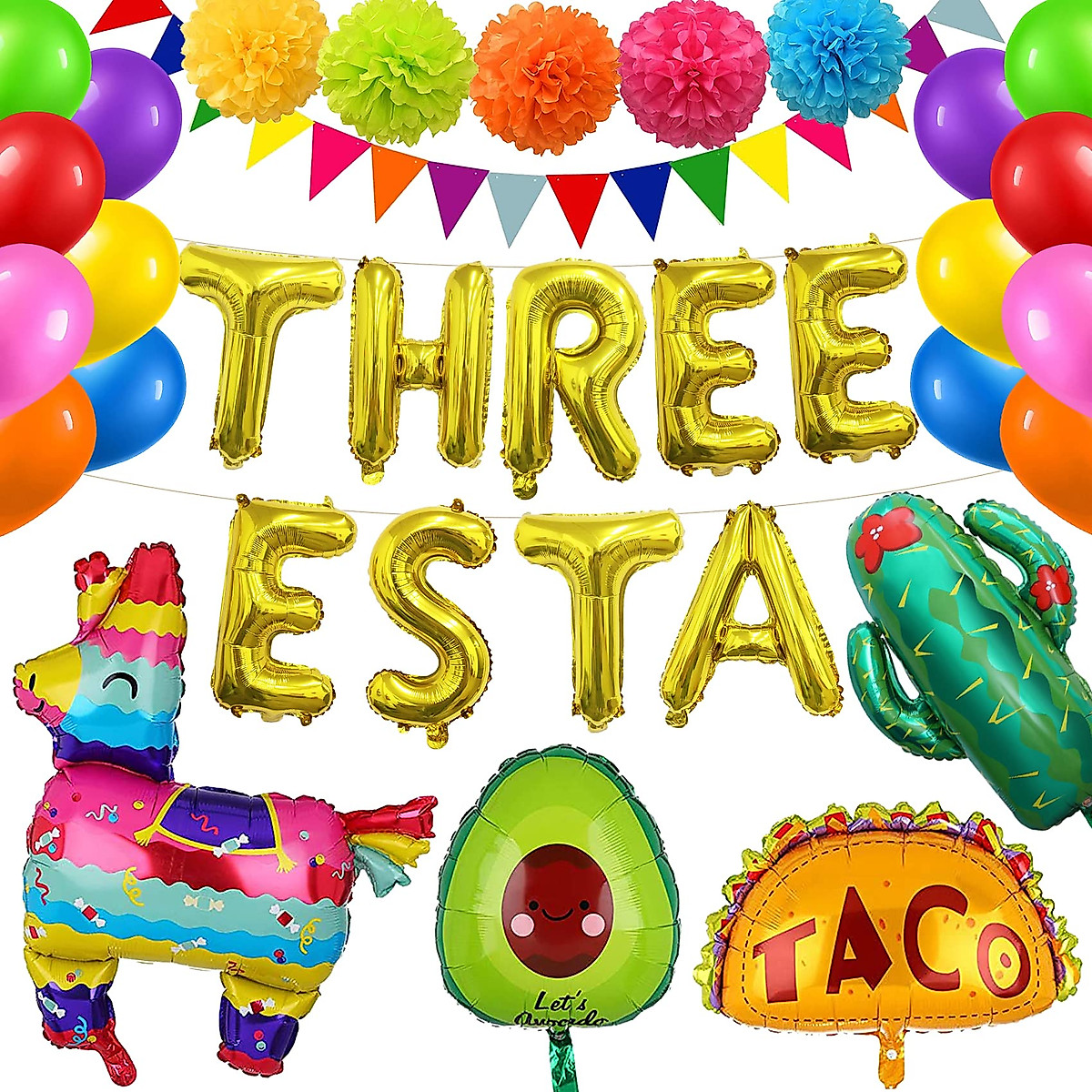 Three Esta Birthday Decorations Mexican Third Birthday Party Decoration 3rd Birthday Decorations Three Birthday Decorations Fiesta Birthday Party Decoration Cinco De Mayo Mexican Taco Party Decoration