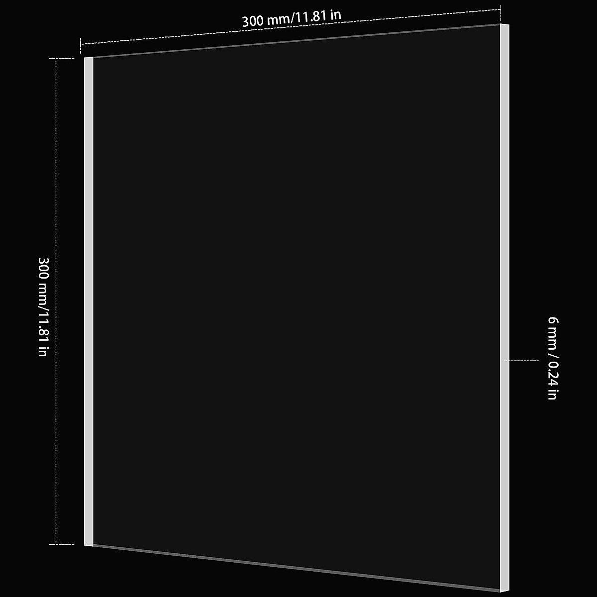 ZEONHAK 5 PCS 12 x 12 x 1/4 Inches Clear Acrylic Sheet, Transparent Plastic Plexiglass Board with Protective Film for Signs, Crafts, DIY Display Projects and More