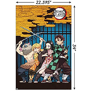 Trends International Demon Slayer - Group Art Wall Poster, 22.375" x 34", Unframed Version