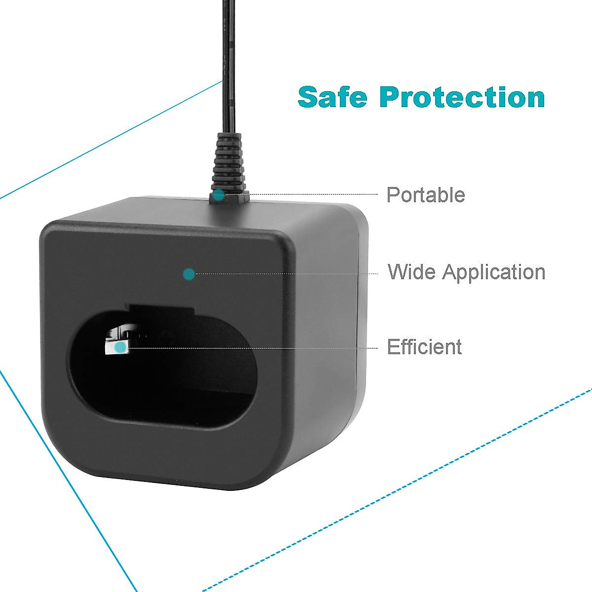 CREABEST New 6V Battery Charger Compatible with Paslode 404400 404717 900400 900420 B20720 CF-325 IM200 IM250A IM350A PS604N Pod Style Ni-HM/Ni-CD Battery (NOT for Li-ion Battery)