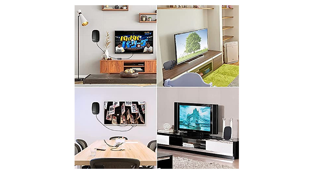 Krevi Indoor HD TV Antenna - Free 4K & 1080p Channels Support 4K 1080p