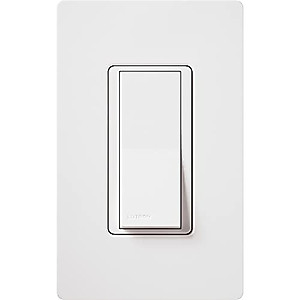 Lutron Claro On/Off Switch, 15-Amp/3-Way, CA-3PS-WH, White