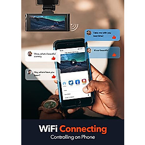 REDTIGER Dash Cam for Cars,4K UHD 2160P Car Camera Front, Wi-Fi GPS,3.18" LCD Screen,Night Vision,170° Wide Angle,WDR,G-Sensor,24H Parking Monitor, Support 256GB Max