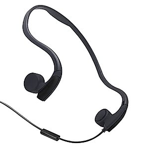 GZCRDZ Bone Conduction Wired Headphones with Noise Cancelling Mic 3.5mm Connector Sweat Resistant Headphones for Cycling Running and Other Sports (Black)