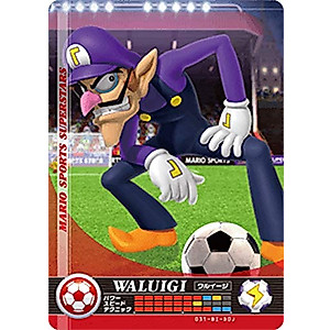 Nintendo Mario Sports Superstars Amiibo Card Soccer Waluigi for Nintendo Switch, Wii U, and 3DS