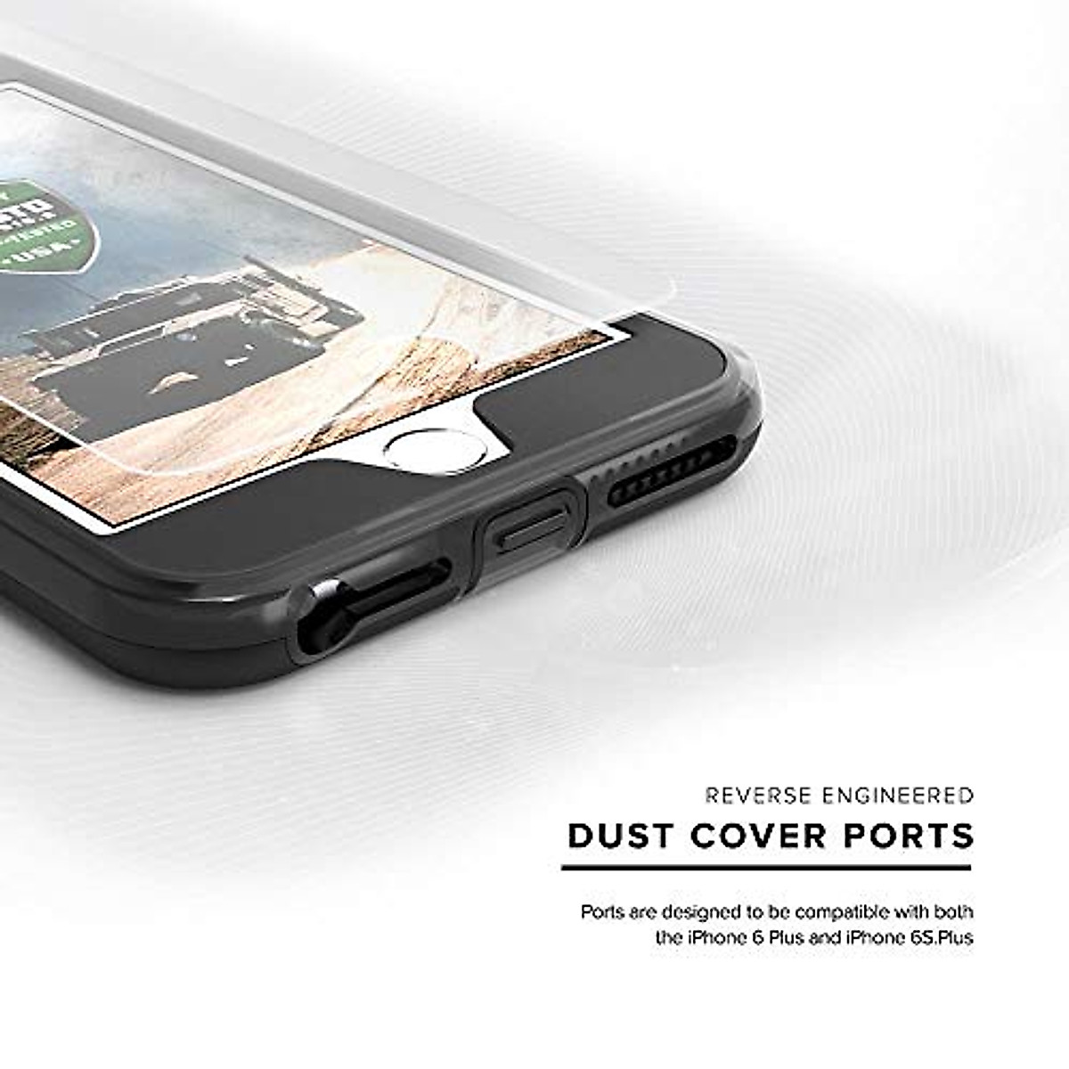 Zizo ION Series for iPhone 8 Plus Case Military Grade Drop Tested with Tempered Glass Screen Protector iPhone 7 Plus 6s Plus Black Smoke