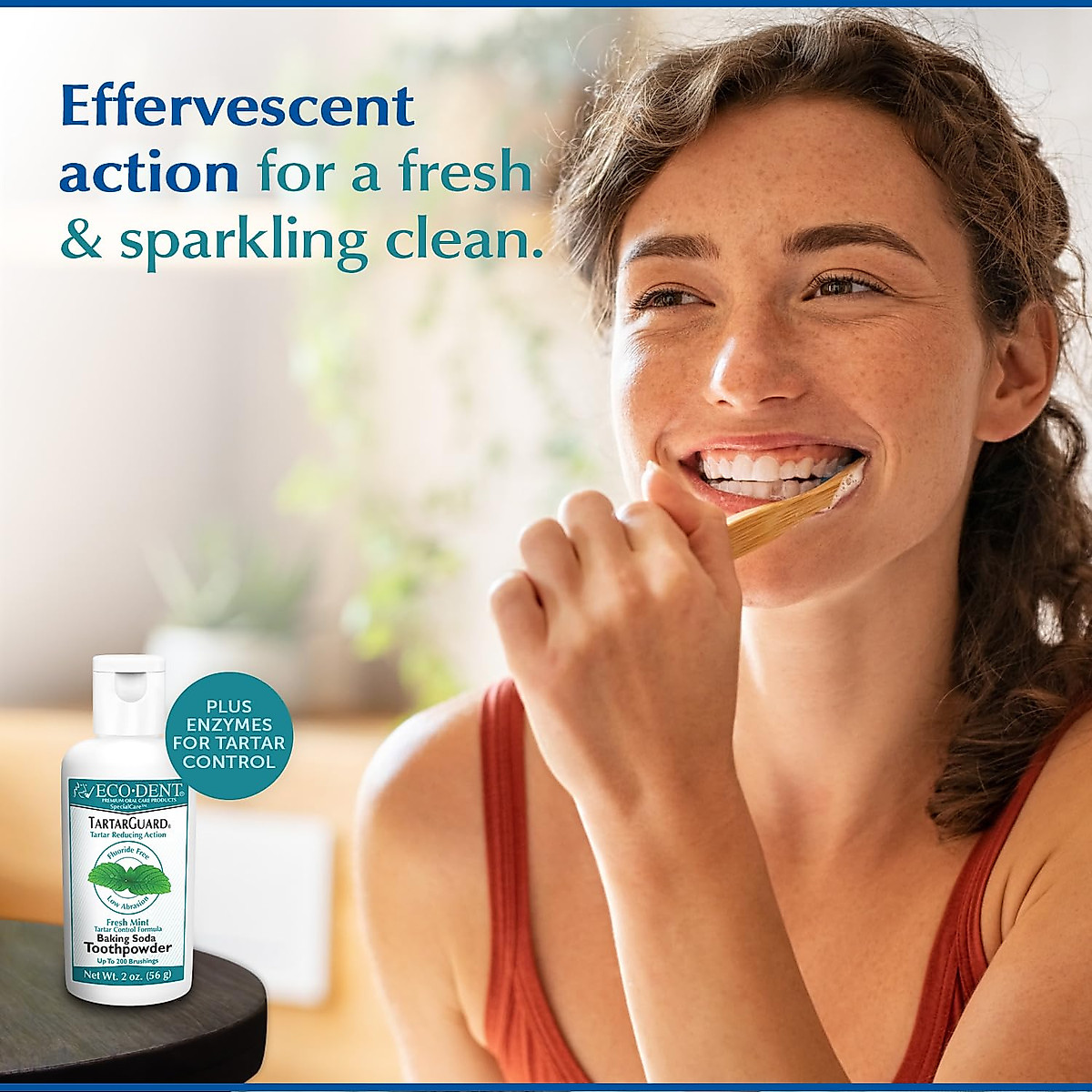 Eco-Dent TartarGuard Baking Soda Toothpowder, Fresh Mint 2 oz