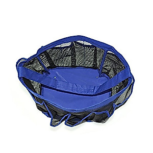 eoocvt Mesh Shower Caddy, 8 Pockets Quick Dry Hanging Toiletry Tote Bag for Bathroom Shower Organizer Accessories (Blue)